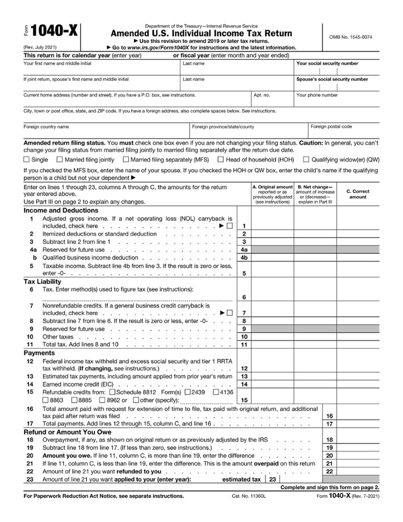 Amended Returns Tutorial | Sophia Learning
