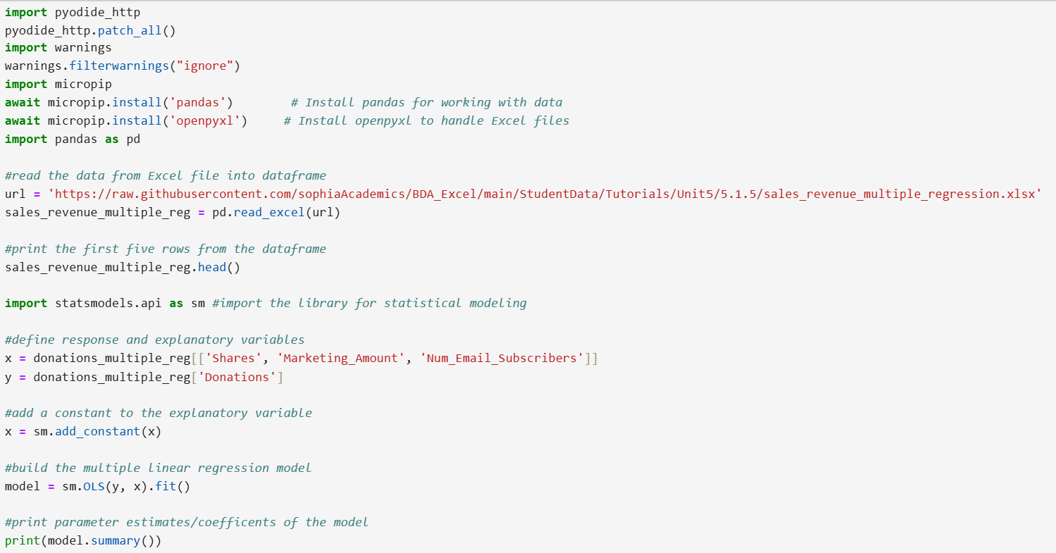 Inference and Linear Regression Tutorial | Sophia Learning